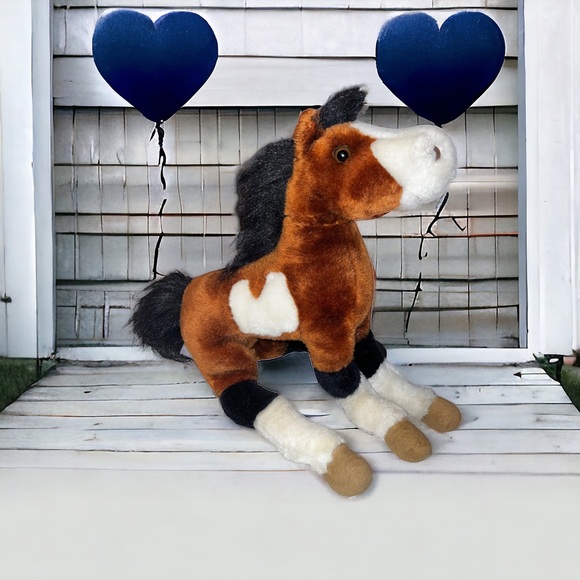 Toys | Breyer Beau Horse Pony Doll Brown White Fuzzy Floppy Soft Plush ...